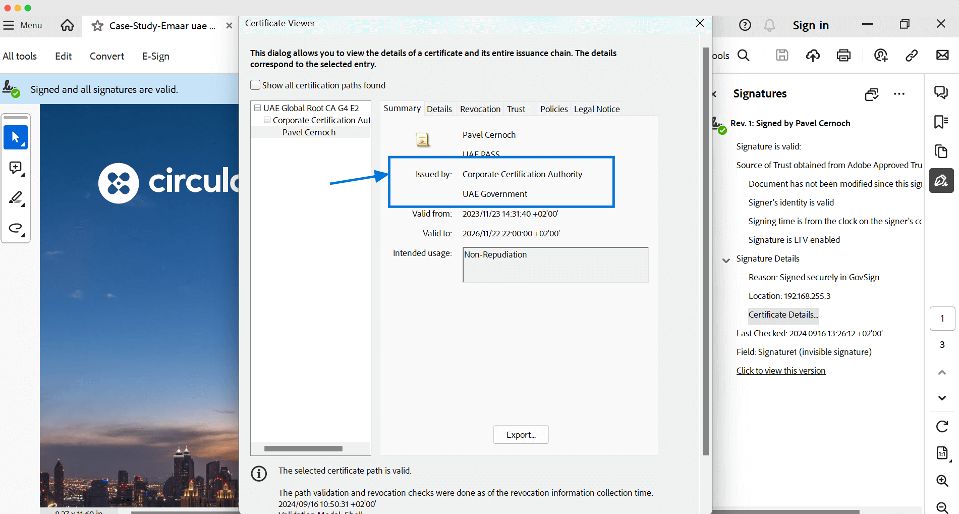 Add-On: UAE PASS Signing