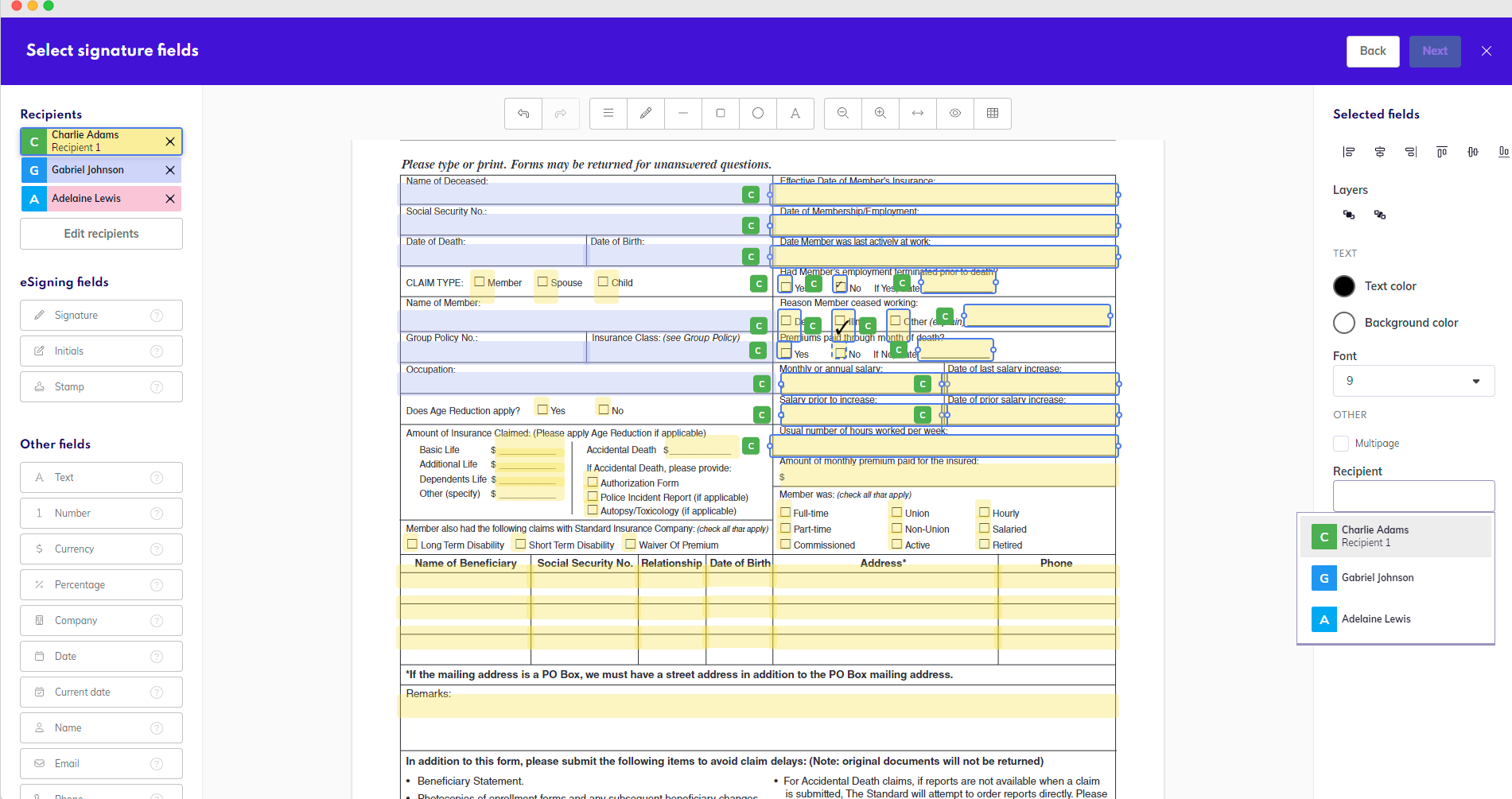 Add-on: PDF Form Field Recognition